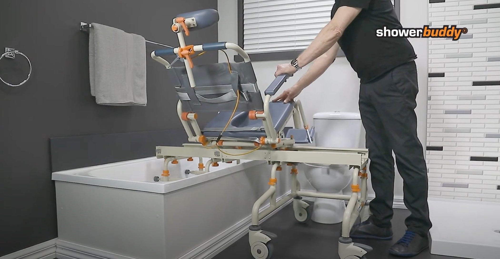 TubBuddy Tilt SB2T from Showerbuddy - mobility aid for bathtub showers